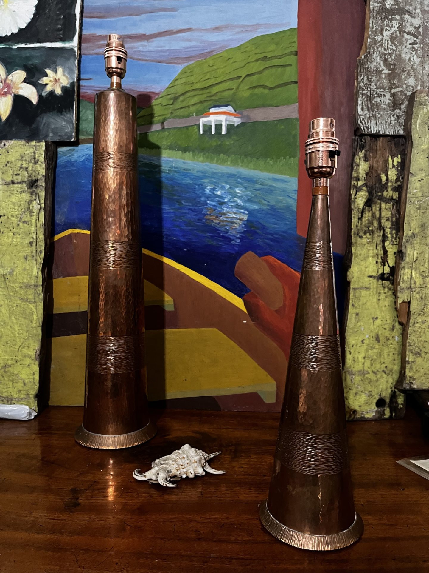 Vintage Pair Copper Table Lamps – IndustriaVintage